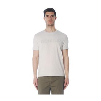 Dondup Regular Jersey T-Shirt mit Logo - - Tops - Herren - Grau - S