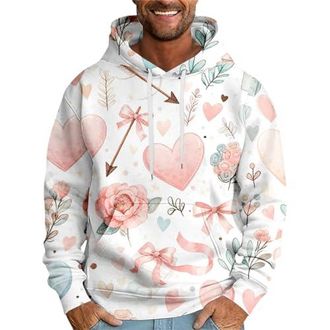Generic Pull à capuche à manches longues avec impression 3D intégrale, sweat-shirt décontracté pour homme, sweat à capuche tendance pour le travail, multicolo