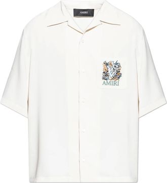 Amiri Homme, Chemises, Beige, Taille: 2XL Chemise avec logo