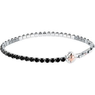 Sector Bracelet en acier et zircon