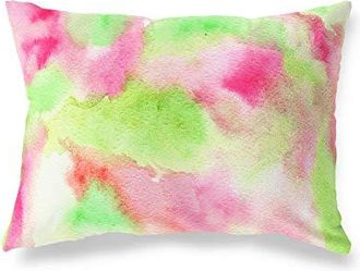 Bonamaison Le Jardin du Lin Kissen Zierkissenbezug Aquarell Thema Kissenbezug, Weich Bequem, Für Zuhause Autos Büro Sofa Wohnzimmer Couch Schlafzimmer Dekor, 35x