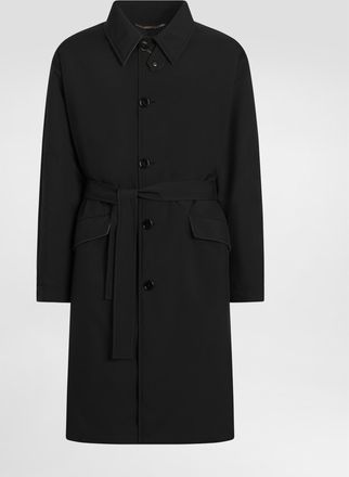 Dolce & Gabbana Trenchcoat Aus Nylon Mit Einreihiger Knopfleiste - Mann M&auml;ntel Und Jacken Schwarz 52