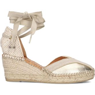 Shabbies Amsterdam Goldene Espadrilles mit Keilabsatz - - Shoes - Damen - Gelb - 40 EU