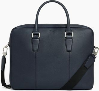 Le Tanneur Kleine Aktentasche Marceau 14-Zoll aus genarbtem Leder