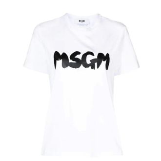 Msgm Msgm, Femme, Tops, Blanc, Taille: 36 FR T-Shirt Blanc Femme