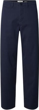 Selected Pantalon droit en coton m&eacute;lang&eacute;