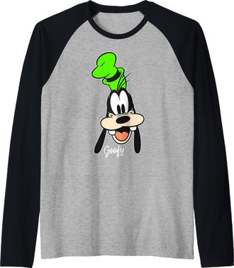 Disney Mickey And Friends Goofy Big Face Portrait Raglan