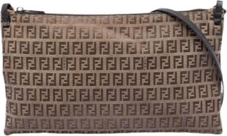 Fendi Sac bandouli&egrave;re en toile Pre-owned - Femme - Pre-owned - Beige - Taille: ONE Size