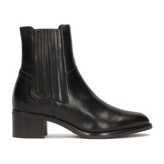 Kazar Lederstiefel mit elastischen B&auml;ndern - - Shoes - Damen - Schwarzk - 38 EU