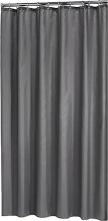 Sealskin Madeira Textil Duschvorhang, für Badewanne und Dusche, wasserabweisend, waschbar, Badezimmervorhang aus 100% Polyester, Farbe: Grau uni, B x H: 240 x 