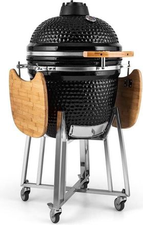 Klarstein Klarstein - Kingsize Kamado Grill (barbecue en c&eacute;ramique, tr&egrave;s large set daccessoires : pierre &agrave; pizza, pierre d&eacute;flecteur, 2 &eacute;tages grill, rack pour