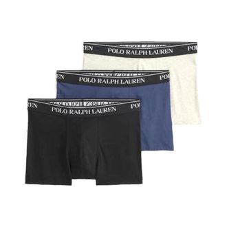 Polo Ralph Lauren Homme, Sous-v&ecirc;tements, Multicolore, Taille: M Lot de 3 boxers Stretch Coton