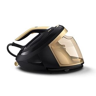 Philips PerfectCare Series 8000 Dampfbügelstation - 2700 W, Dampfstoß 700 g, Druck 8,5 bar, OptimalTEMP-Technologie, 1,8-Liter-Wasserbehälter, schwarz/golden 
