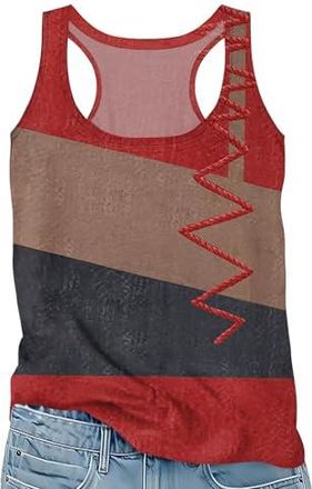 Generic Debardeur Femme Chic et &eacute;l&eacute;gant R&eacute;tro Chemisier sans Manche D&eacute;bardeur Crop Top Ete Haut Chic et Elegant Caraco Vetement Femme Ete Veste Tee Shirt sans