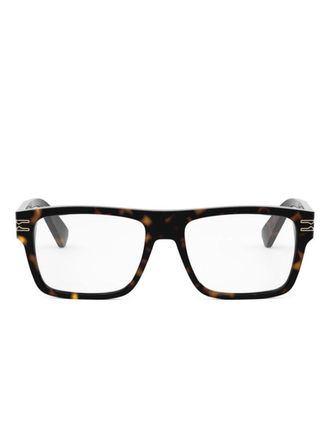 Bulgari lunettes de vue à monture rectangulaire - Marron