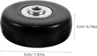 Valiclud 50mm Ger&auml;uschlose Kofferrollen Ersatzr&auml;der Satz mit Schraubenschl&uuml;ssel und Achsenschraube Schwenkbare Gep&auml;ckrollen f&uuml;r Trolley Reparatur und Universel