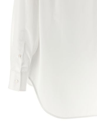 Maison Margiela Raw-Cut Cotton Poplin Shirt - White