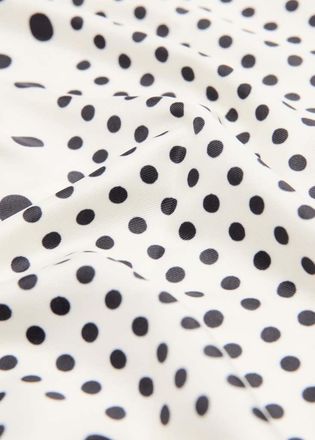 Mango Mouchoir satin&eacute; &agrave; pois &eacute;cru - Femme - Taille unique - MANGO