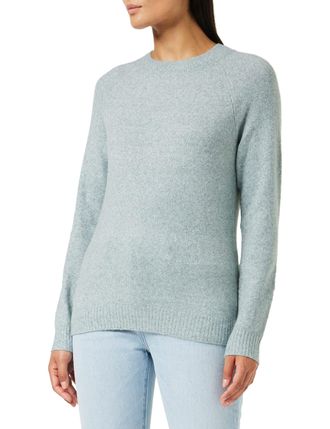 Vero Moda Damen Vmdoffy O-Hals Blouse Ga Noos Bluse, North Atlantic/Detail:Melange, S EU