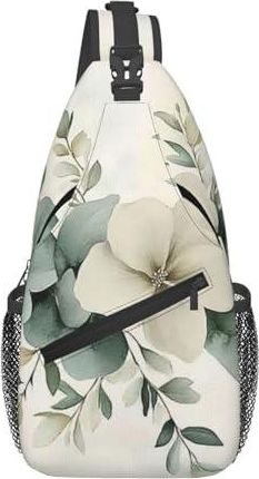 Generic Sac &agrave; dos &agrave; bandouli&egrave;re pour homme Motif fleurs deucalyptus Printemps et &eacute;t&eacute;