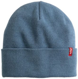 Levi's Slouchy Red Tab Beanie Strickm&uuml;tzen f&uuml;r Herren, Color Horizon Blue, One Size