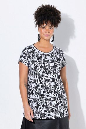 Miamoda T-Shirt T-Shirt oversized Bl&uuml;mchen Halbarm