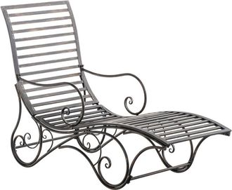 Clp Chaise longue chilienne en fer - Design antique - Surface de couchage 58 x 190 cm - Capacit&eacute; 150 kg - Poids 15 kg