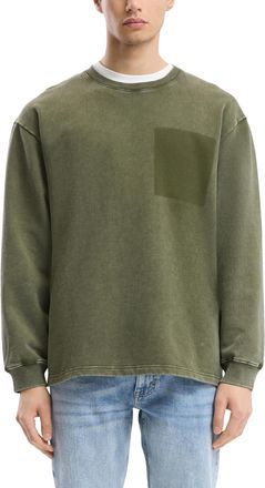QS by s.Oliver Gewaschenes Sweatshirt mit Kontrast-Detail