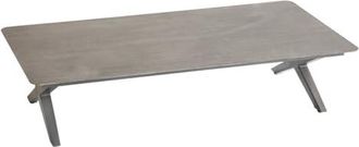 Hesperide Rechteckiger gartencouchtisch embruns mit Macadamia-holzeffekt aus epoxybehandeltem Aluminium