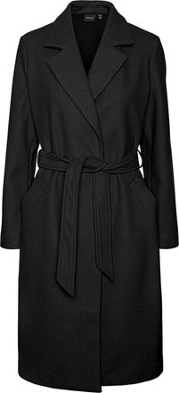 Vero Moda CURVE Damen VMCFORTUNEAYA Long Coat GA CUR NOOS Mantel, Black, 52