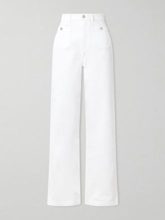 Ralph Lauren Collection Jean Droit Taille Haute Dylon - Blanc