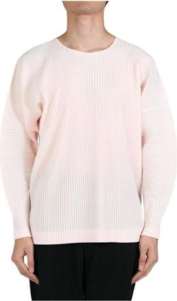 Issey Miyake Homme, Pulls, Rose, Taille: L Tricot ras du cou