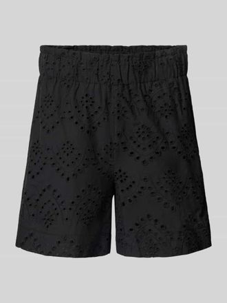 Pieces Loose Fit Bermudas mit Lochstickerei Modell VILDE