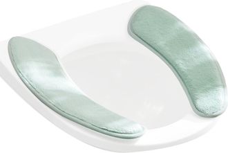 Generic Thickened Warm Bathroom Seat Covers - Toilet Seat Cover Pads, Washable Double Flap Separation Plush Toilet Seats Pad, Reusable Sticky Mat | for Kids A