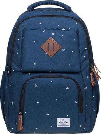 KAUKKO Schöner und durchdachter Rucksack mit Laptopfach für 15 Zoll Schule Uni 22L, Blau Jnl-k8008-1-12, one size, Tagesrucksack