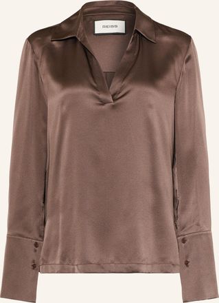 Reiss Reiss Blusenshirt Marina Aus Seide braun