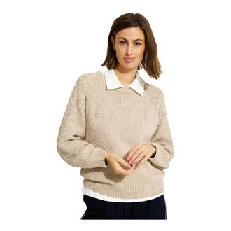 In Front IN Front, Femme, Pulls, Beige, Taille: 44 FR Chemisier Tricot Camomile Sable