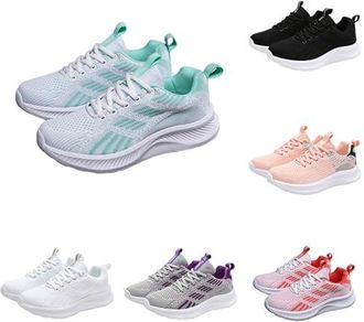 Generic Baskets de course &agrave; pied pour femme - Chaussures de sport l&eacute;g&egrave;res et respirantes en maille - Semelle souple antid&eacute;rapante, Vert, 38.5 EU