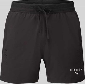 Puma Regular Fit Sportshorts mit Label-Print