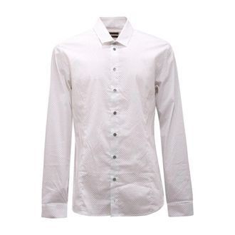 Patrizia Pepe Homme, Chemises, Blanc, Taille: XL Chemise Micro Pois