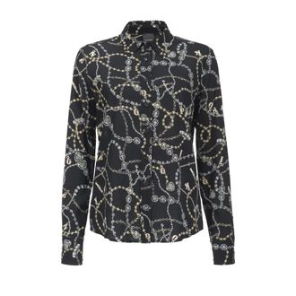 Pinko Georgette Stretch Bluse mit Schmuckdetails - - Blouses & Shirts - Damen - Mehrfarbig - L