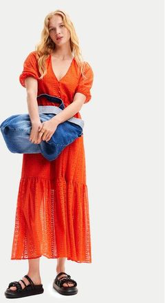Desigual Sommerkleid Ottawa 24SWVW05 Orange Regular Fit