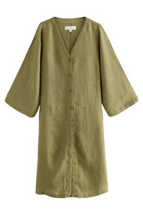 Next Strandkleid Strandbluse aus 100 % Leinen (1-tlg)