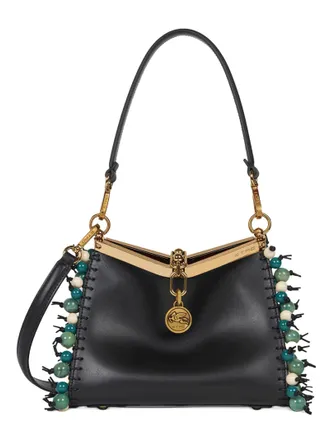 Etro Womens Vela Small Shoulder Bag Black