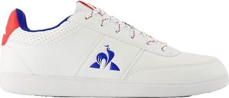 Le Coq Sportif Unisex LCS Derby_1 Sneaker, Optical White Fiery Red, 42.5 EU