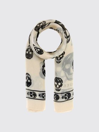 Alexander McQueen McQueen Foulard Alexander en pure soie &agrave; imprim&eacute; t&ecirc;tes de mort
