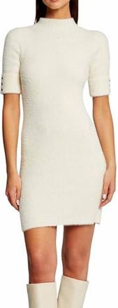 Morgan Robe pull ajust&eacute;e manches courtes Blanc cass&eacute; M