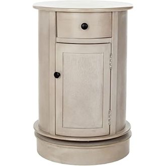 Safavieh Ankara Ovaler Schrank, Holz, Grau, 44 x 44 x 66.04 cm