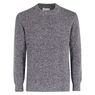 KANGRA Indigo Rundhals Pullover - - Knitwear - Herren - Blau - L