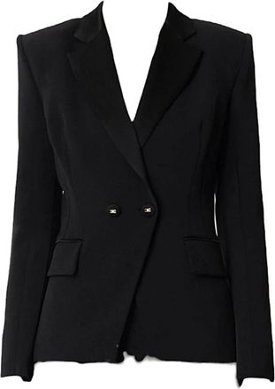 Elisabetta Franchi Femme, Vestes, Noir, Taille: 36 FR Giacca